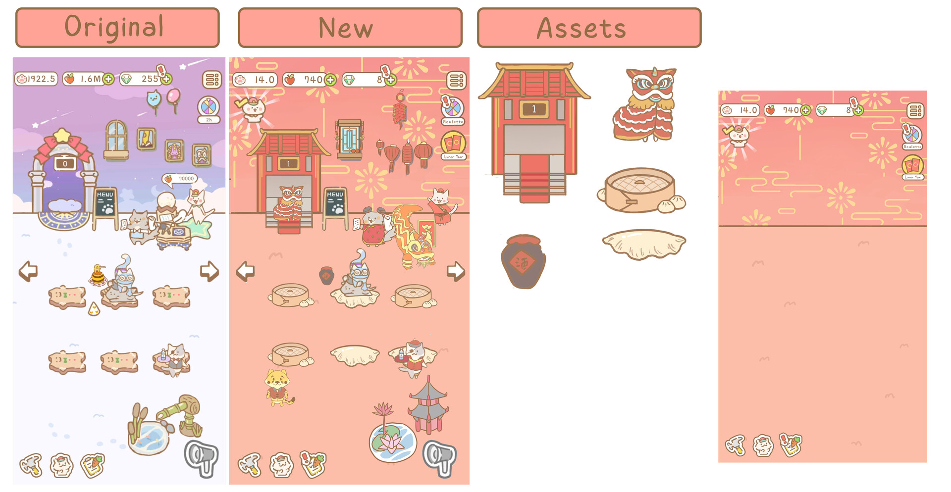 ArtStation - Cat Spa Game Lunar New Years