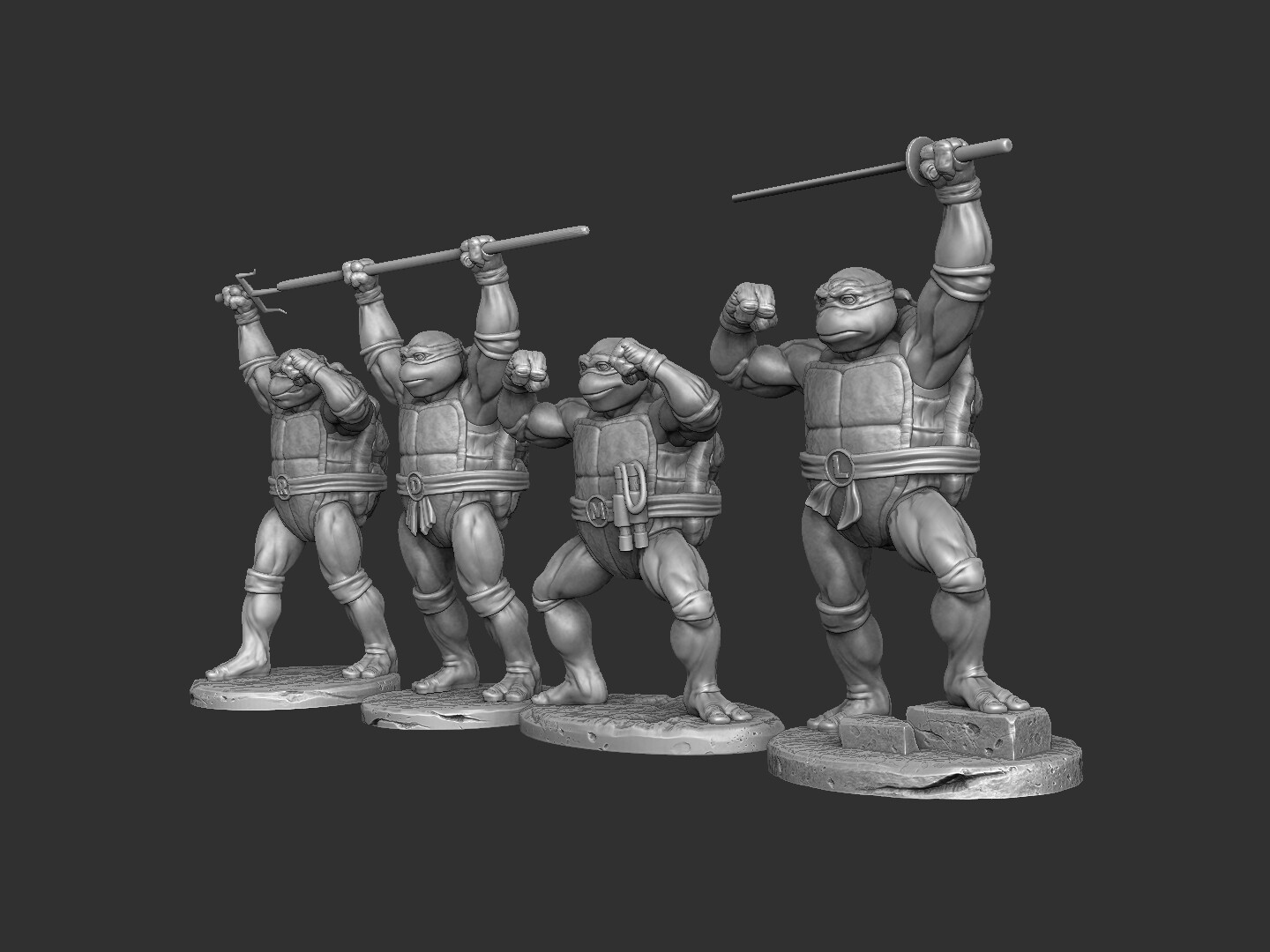 Юрий Матвеев - Ninja turtles collection STL for 3D print