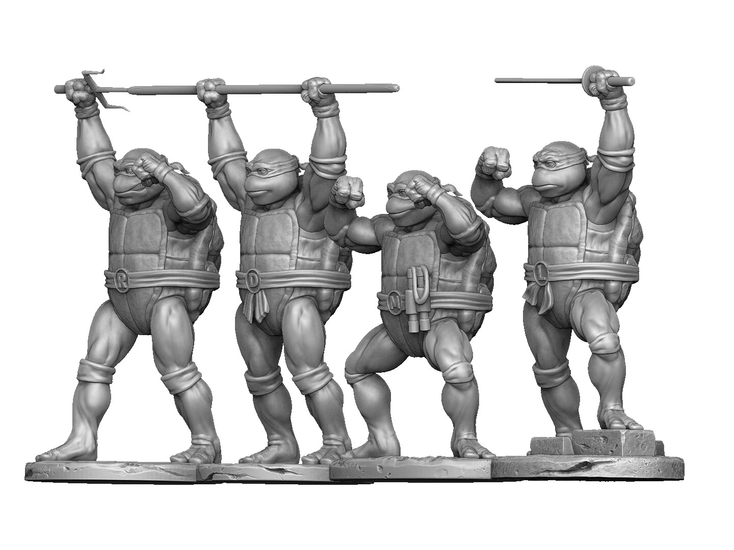 Юрий Матвеев - Ninja turtles collection STL for 3D print