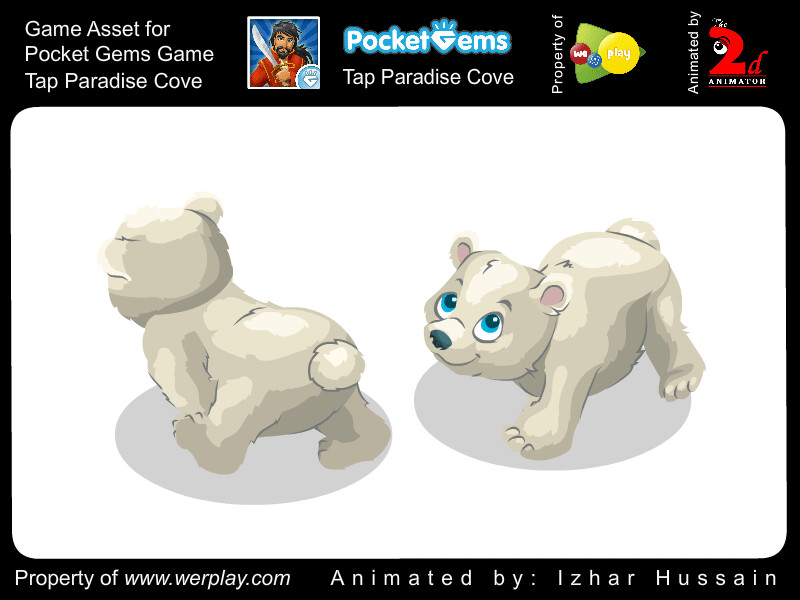 ArtStation - Game Asset - Animated Cute Polar Bear For Pocket Gems Game ...