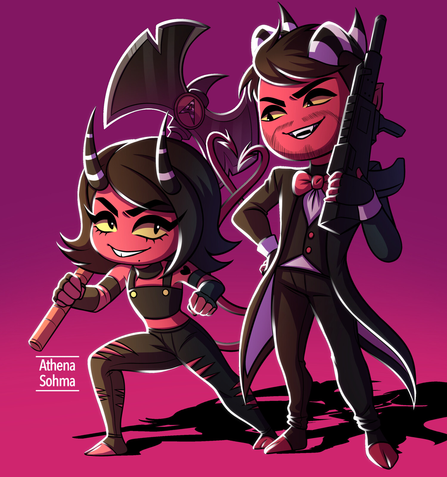 Athena - Immediate Murder Professionals - Helluva Boss Personas