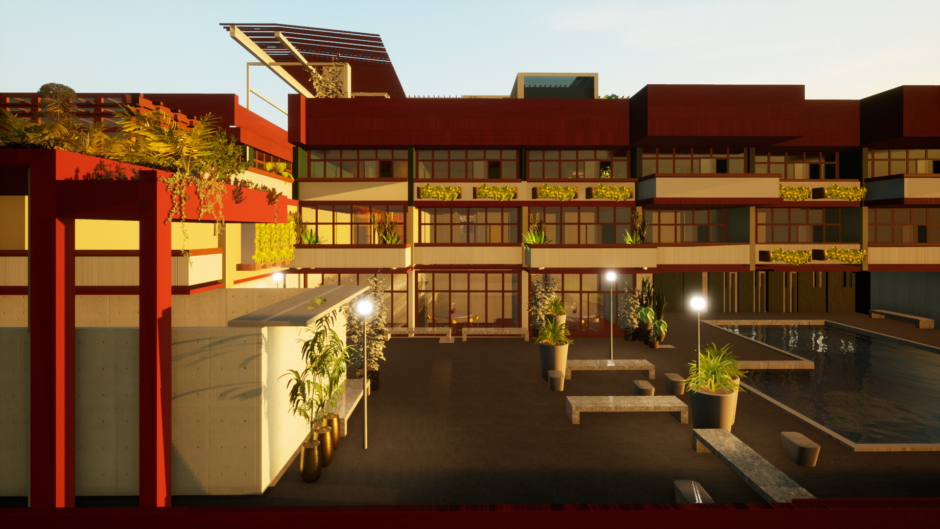 ArtStation - 3D model - Boutique hotel proposal