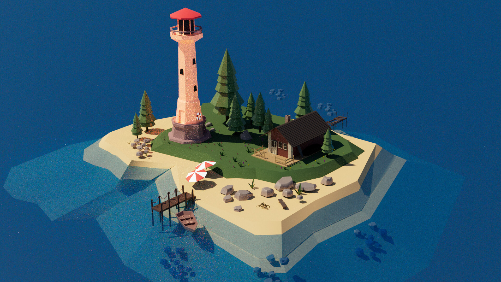 ArtStation - Low Poly Island