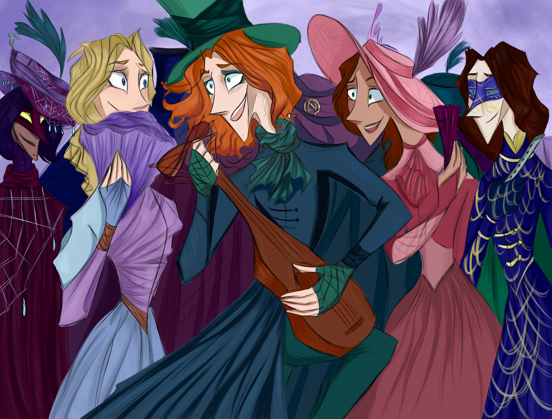 ArtStation - Carnival on the street of flattery