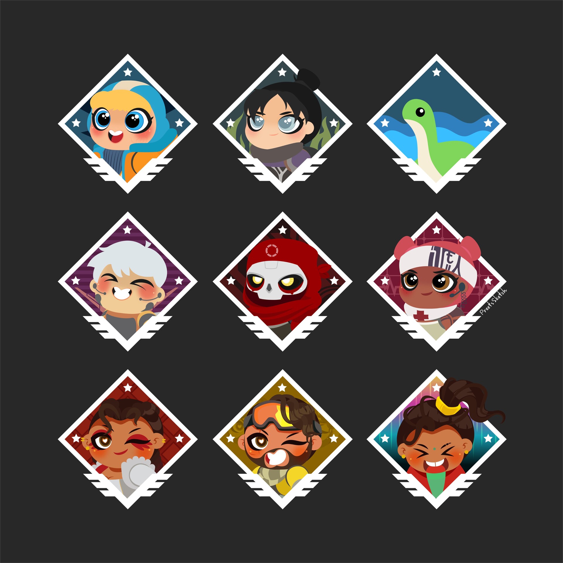 ArtStation - Apex Legends - Smol Legend Merch