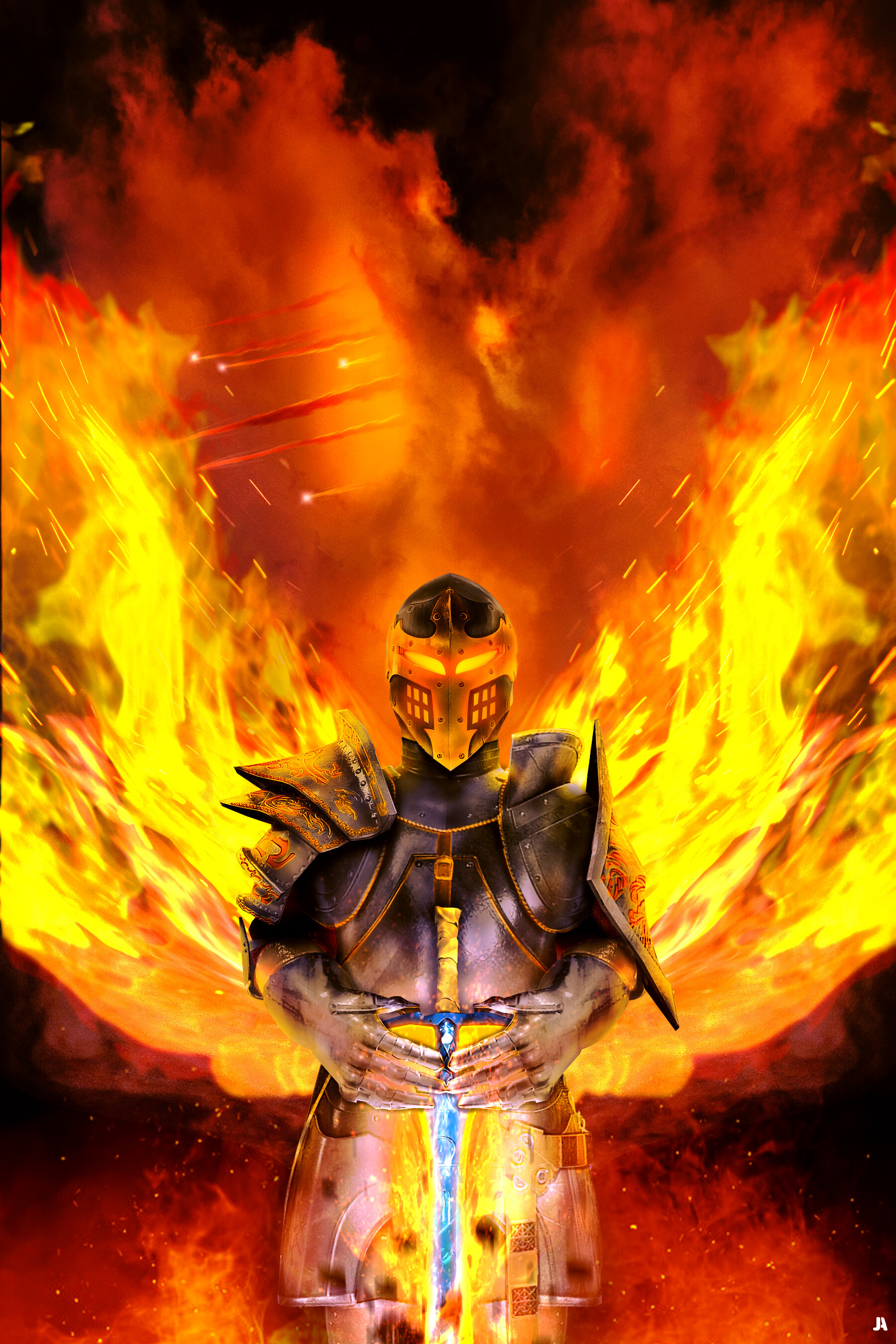 ArtStation - Knight Comes Doen From Heaven