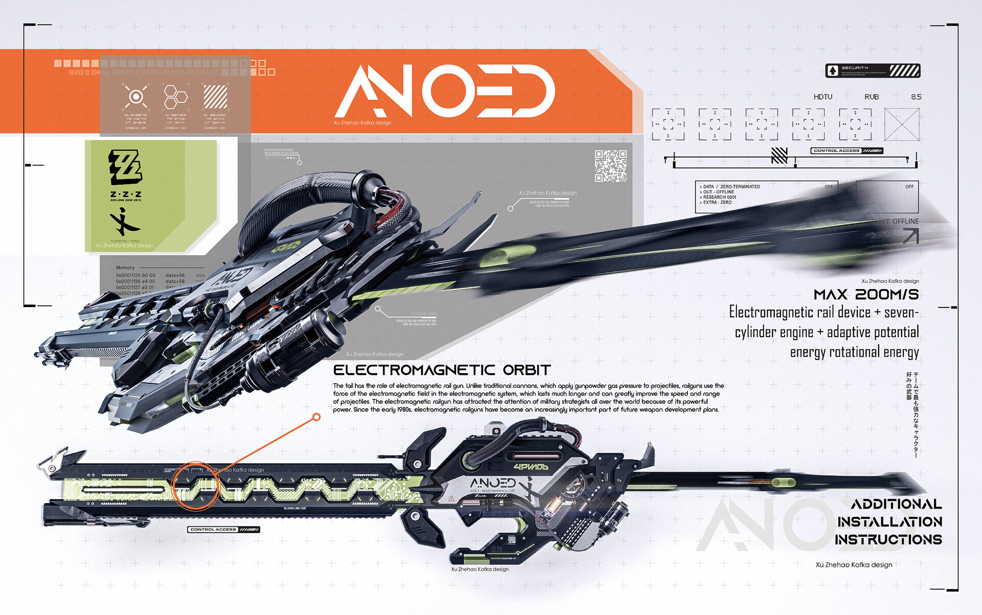 XU Kafka - Xuzhehao - weapon design（Zenless Zone Zero Amby Demara）