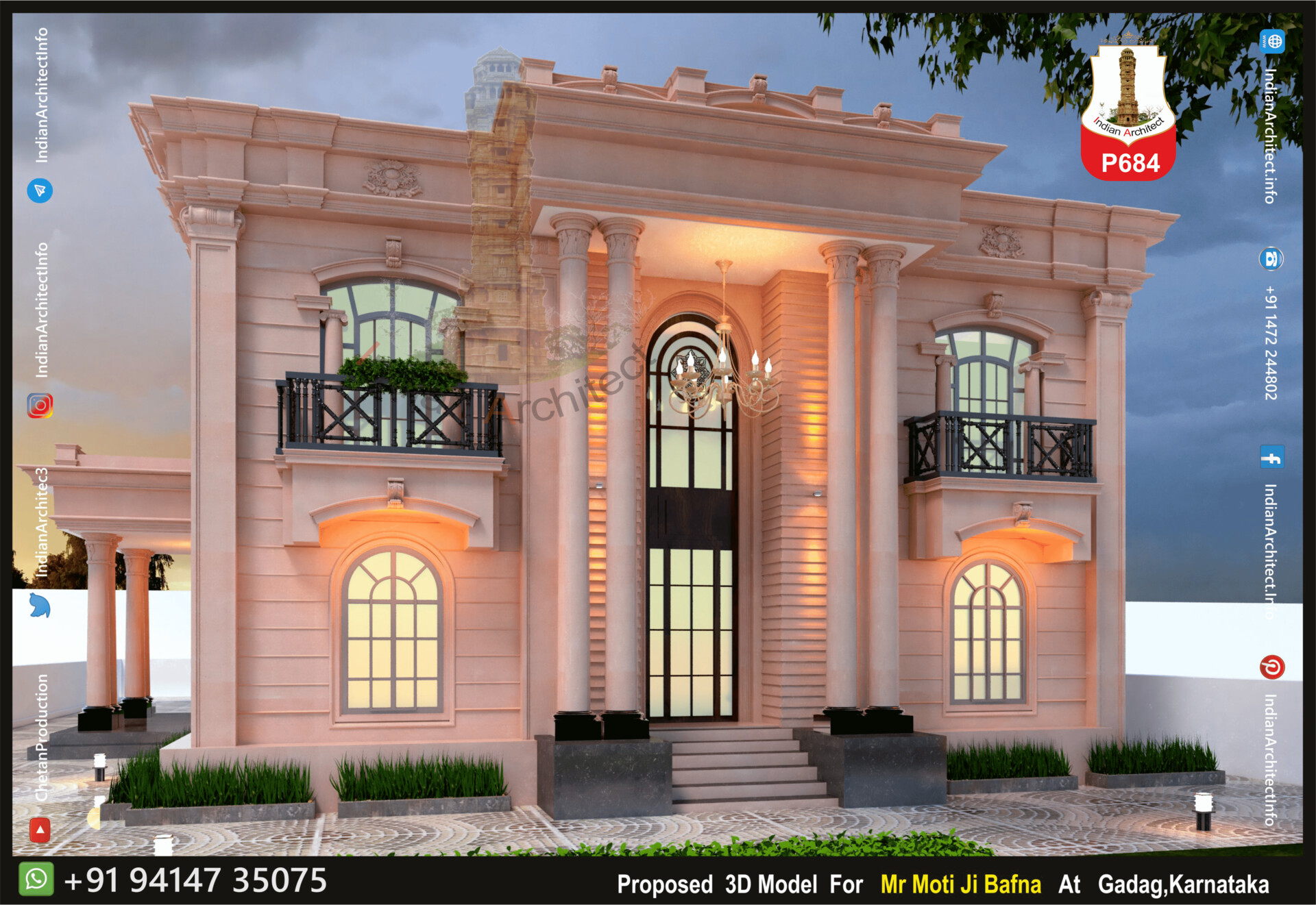 Indian Architect Info - P684 Mr. Moti Ji Bafna at Gadag, Karnataka