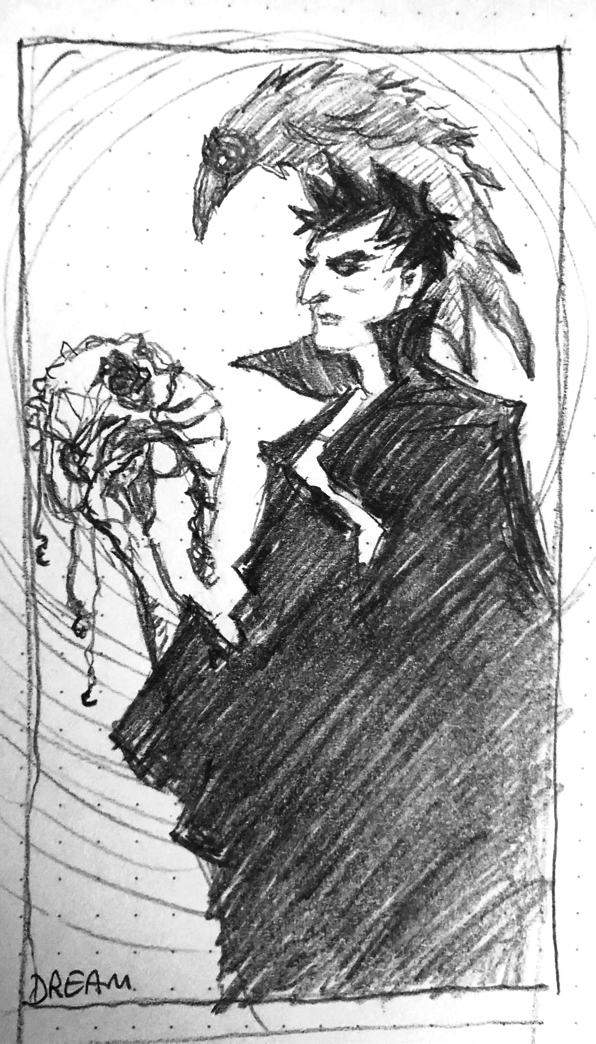 ArtStation - Sketch of Dream, Morpheus from The Sandman.