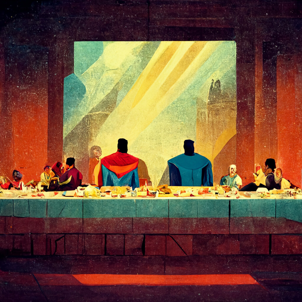 ArtStation - Last Supper with Superheroes