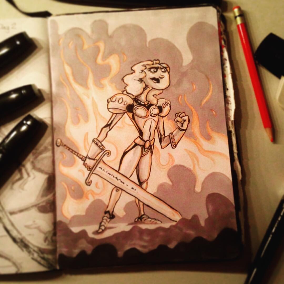 ArtStation - Revenge of Fire - Ink Day 3