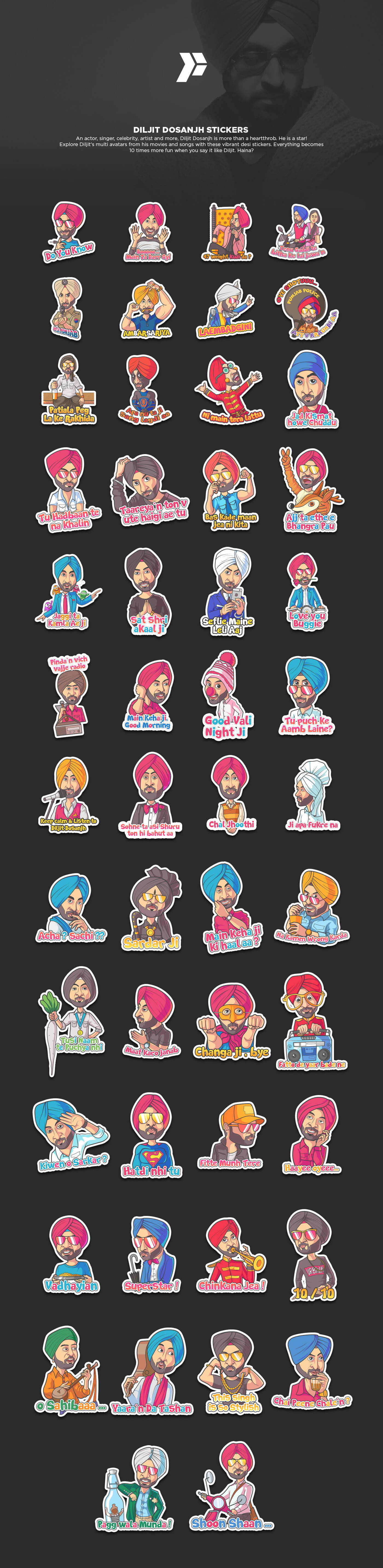 ArtStation - Diljit Dosanjh Stickers