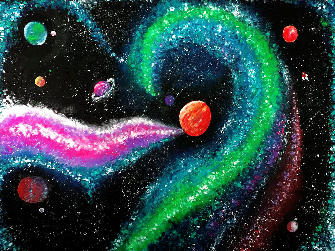 ArtStation - Some Fingerpainted Galaxies....
