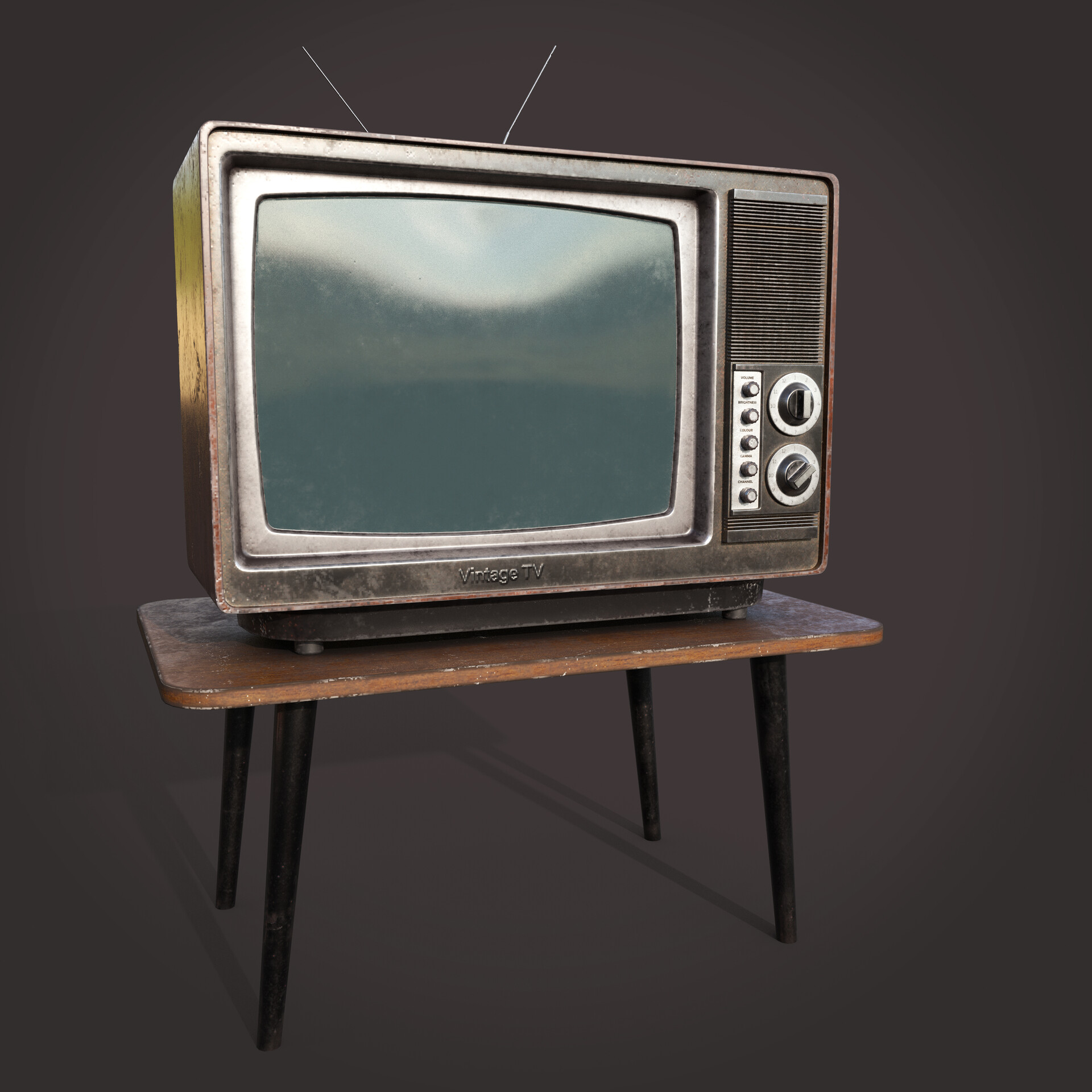 ArtStation - Vintage TV Texturing
