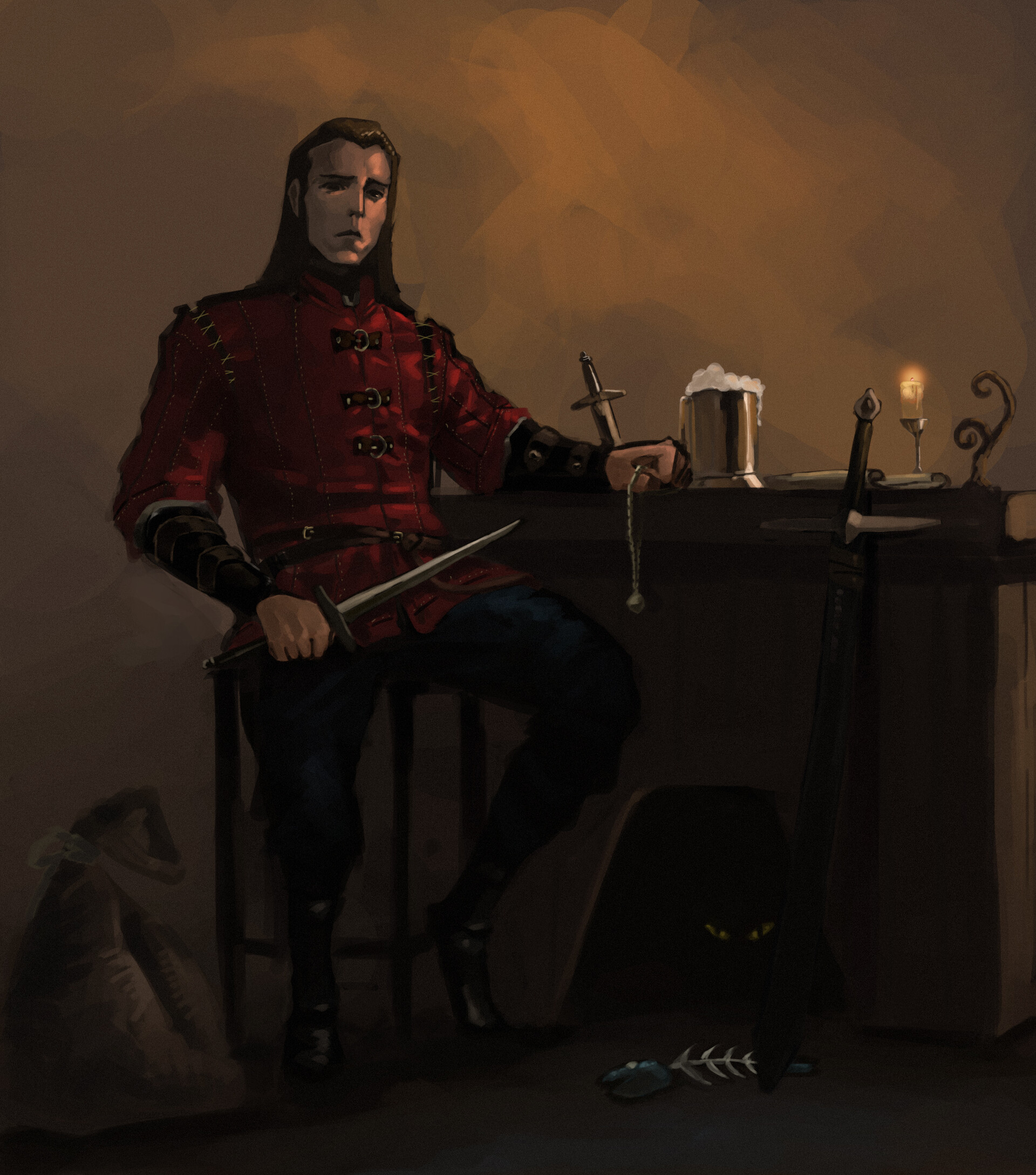 ArtStation - an evening at an inn