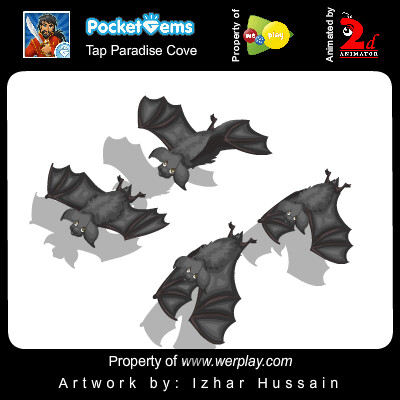 ArtStation - Game Asset - Animated Bats For Pocket Gems Game Tap ...