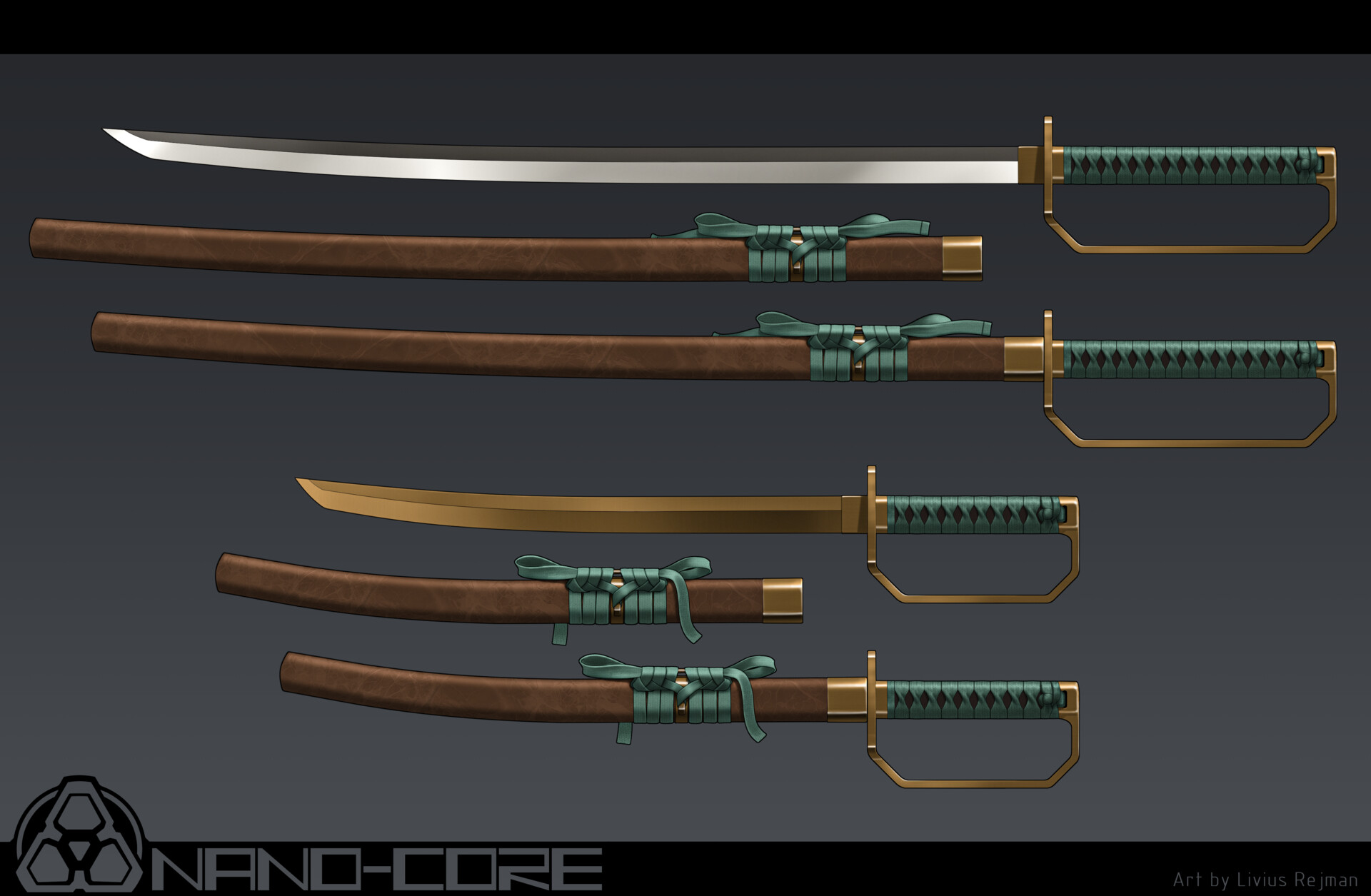 ArtStation - Cavalry Katana and Wakizashi
