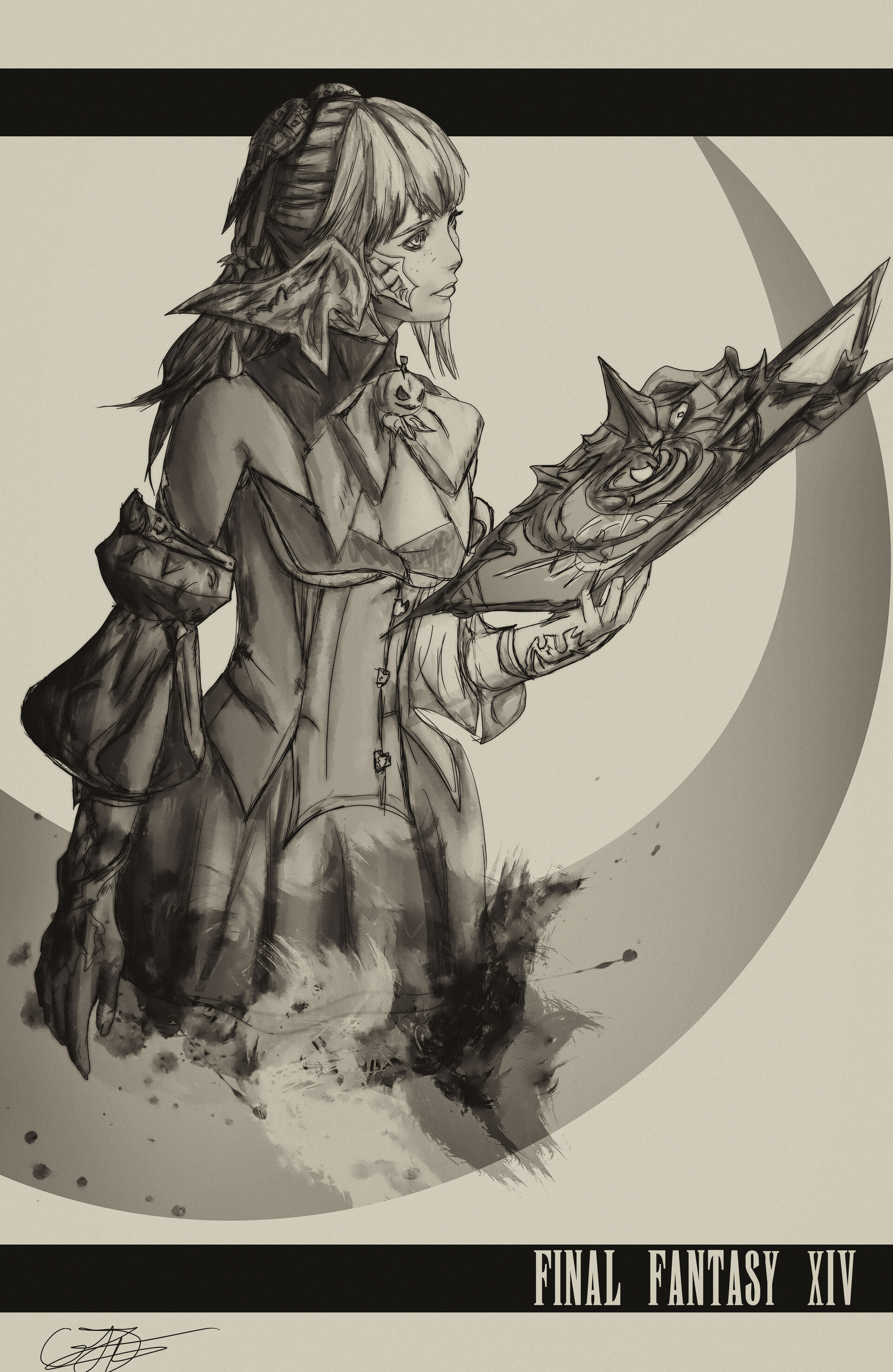 Gordon-Joshua Dance - Final Fantasy 14 fan art character 2