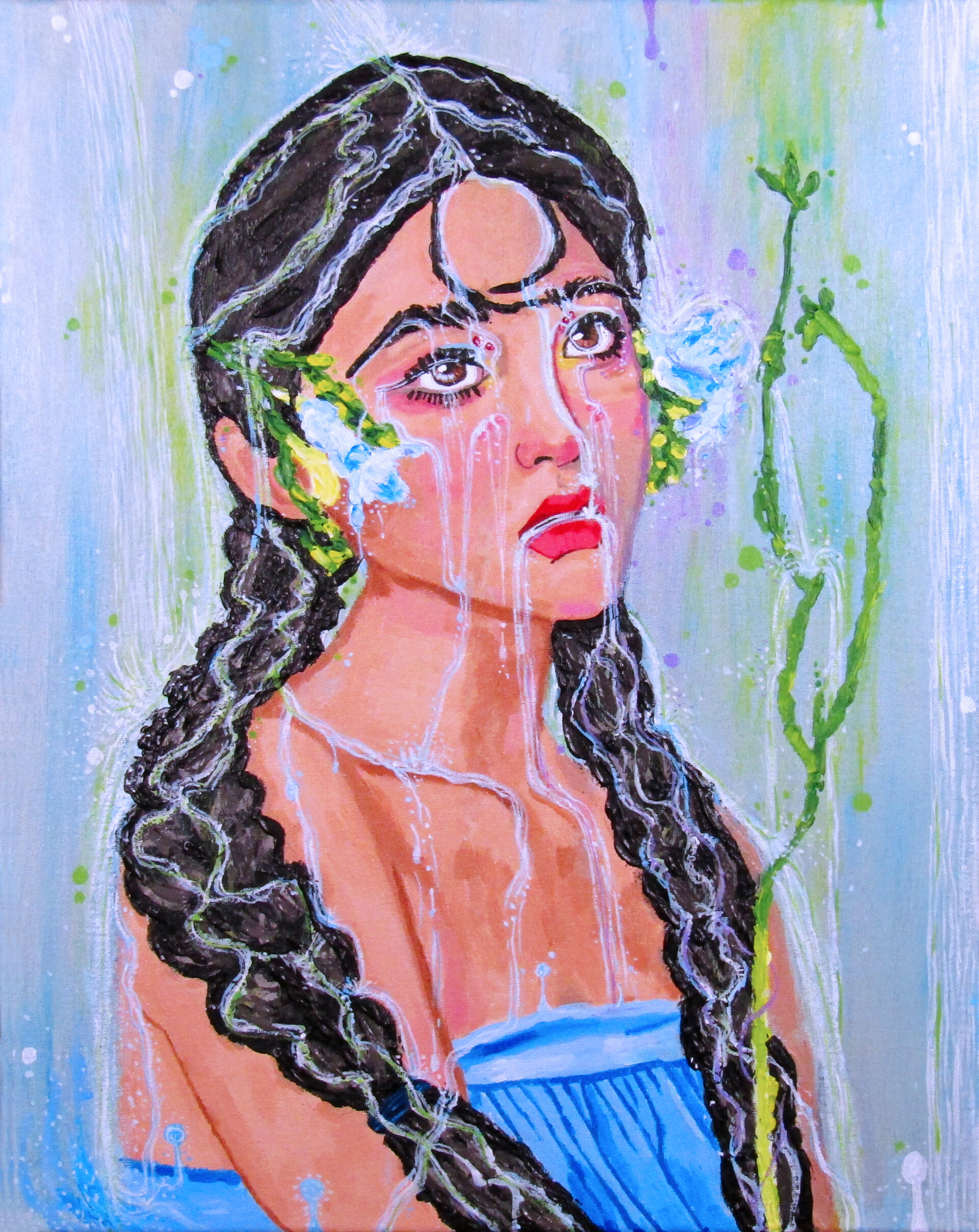 ArtStation - Waterfall | Acrylic Painting Portrait