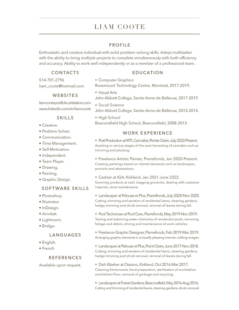 Liam Coote Portfolio