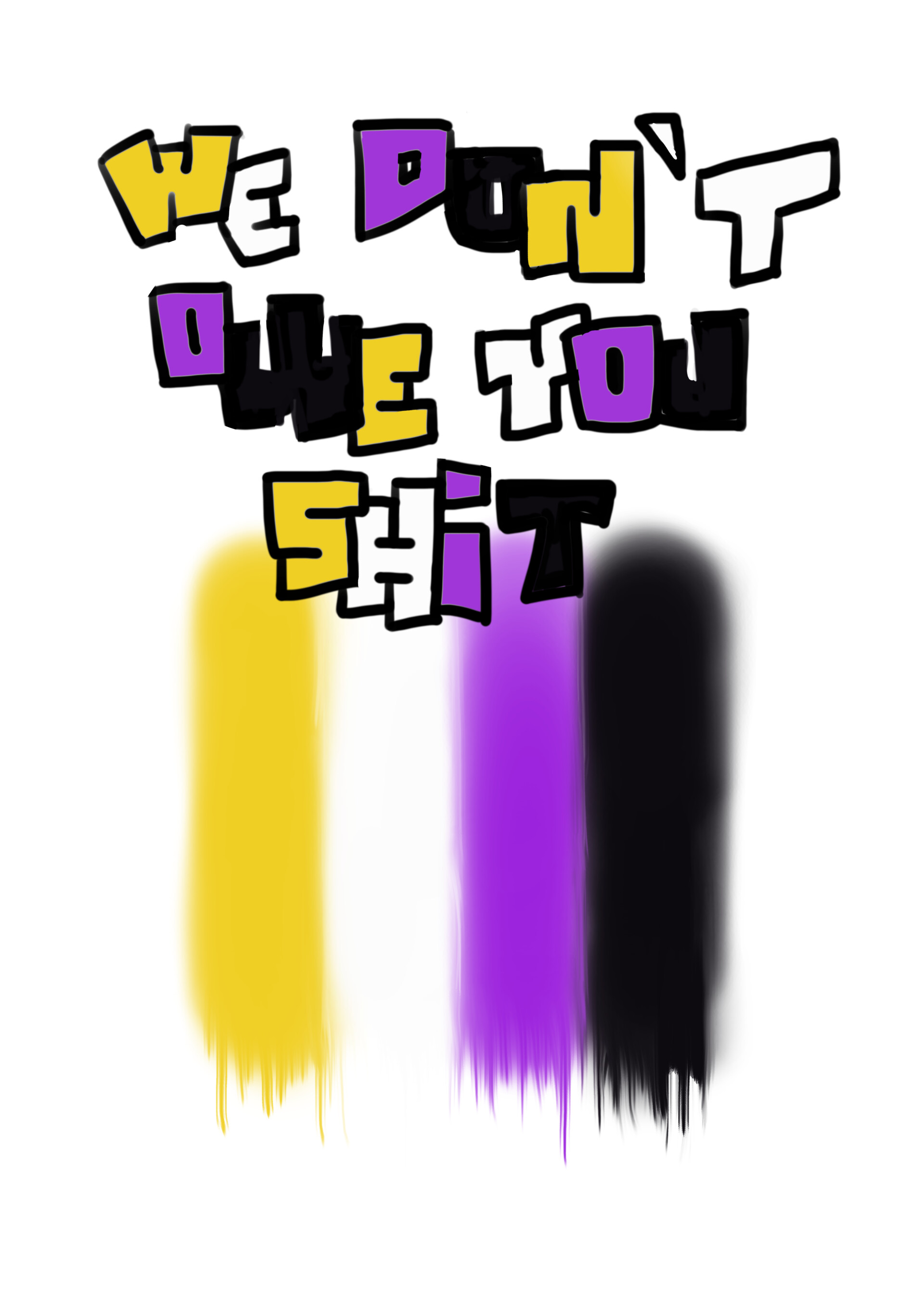 ArtStation - Non-Binary Pride Stamp Design