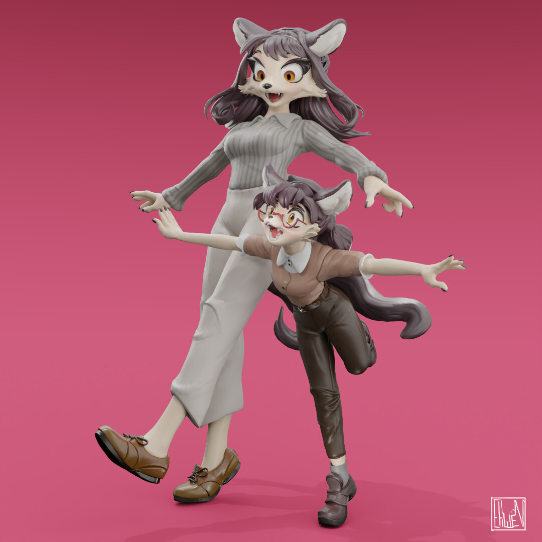 ArtStation - Two Tails 👩‍👧