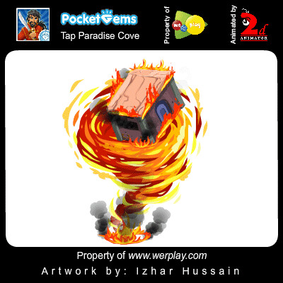 ArtStation - Game Asset - Animated Fire Vortex For Pocket Gems Game Tap Paradise Cove