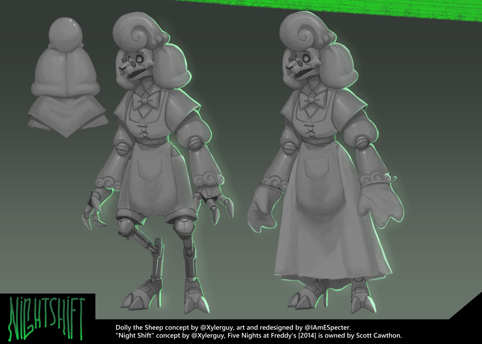 E -Specter - [CANCELLED] Night Shift - Dolly character concepts