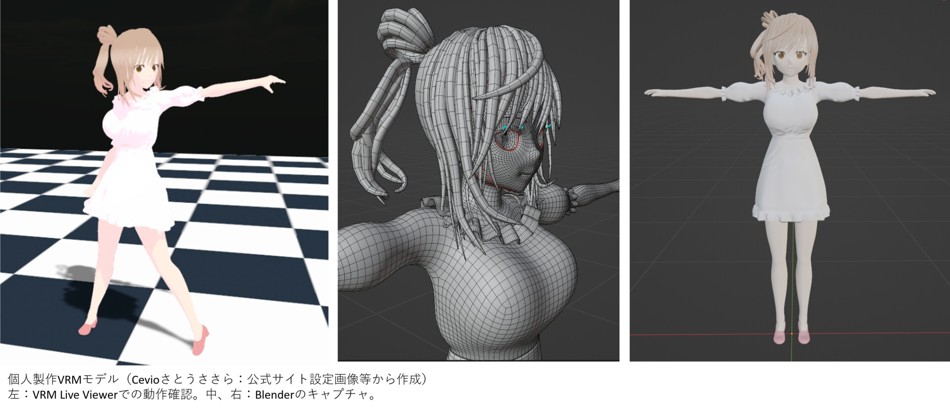 ArtStation - VRM Model (SATOU Sasara)