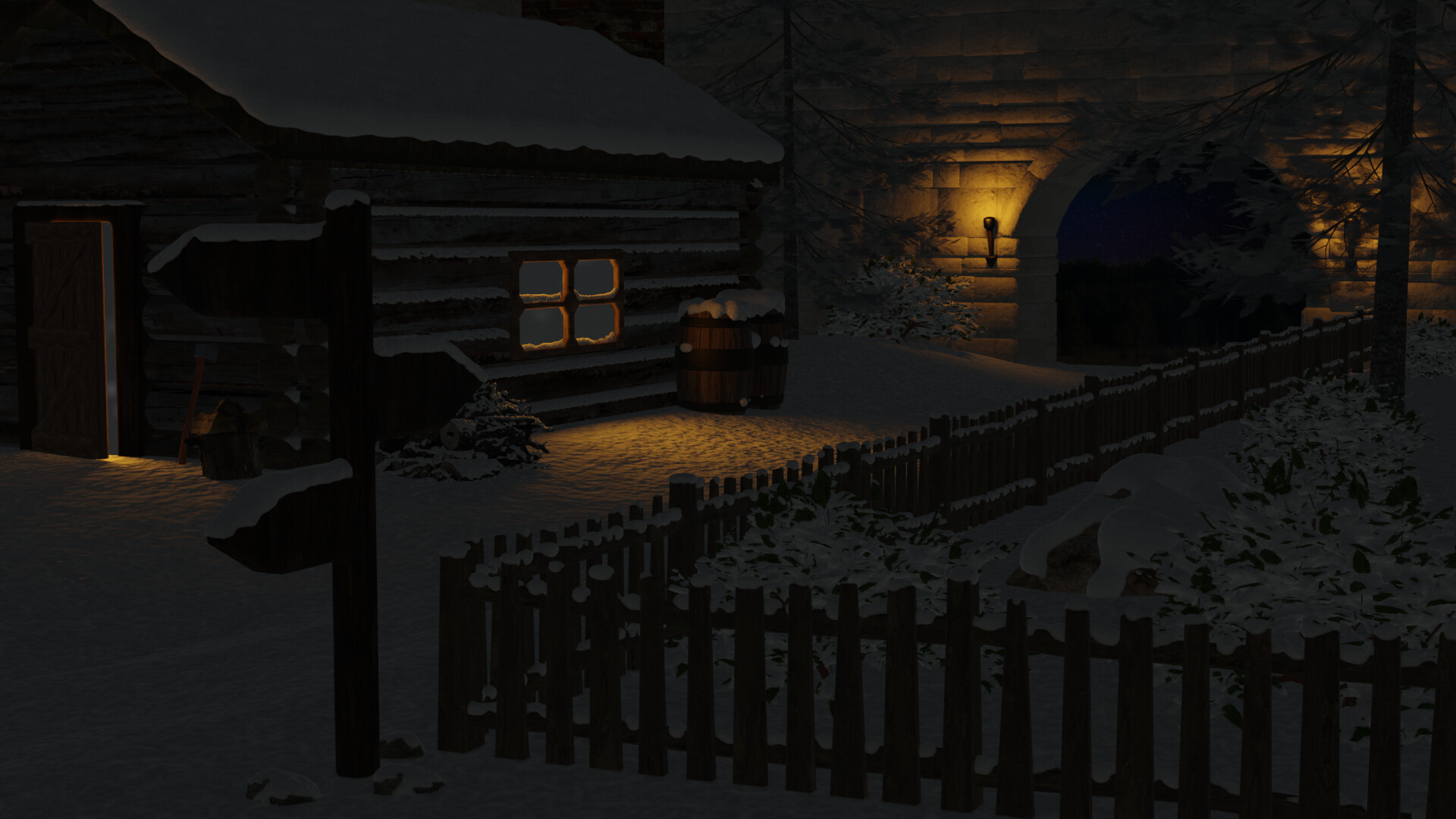 Yamei - Log Cabin In The Snow