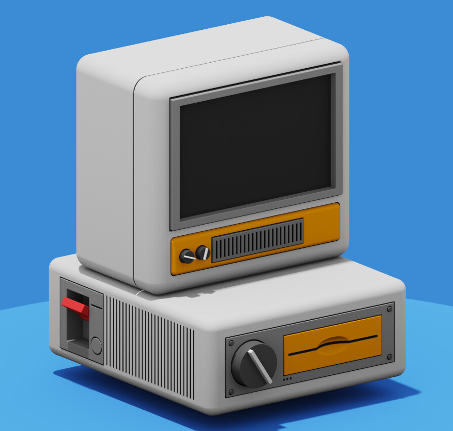 ArtStation - retro computer, made in magicaCSG