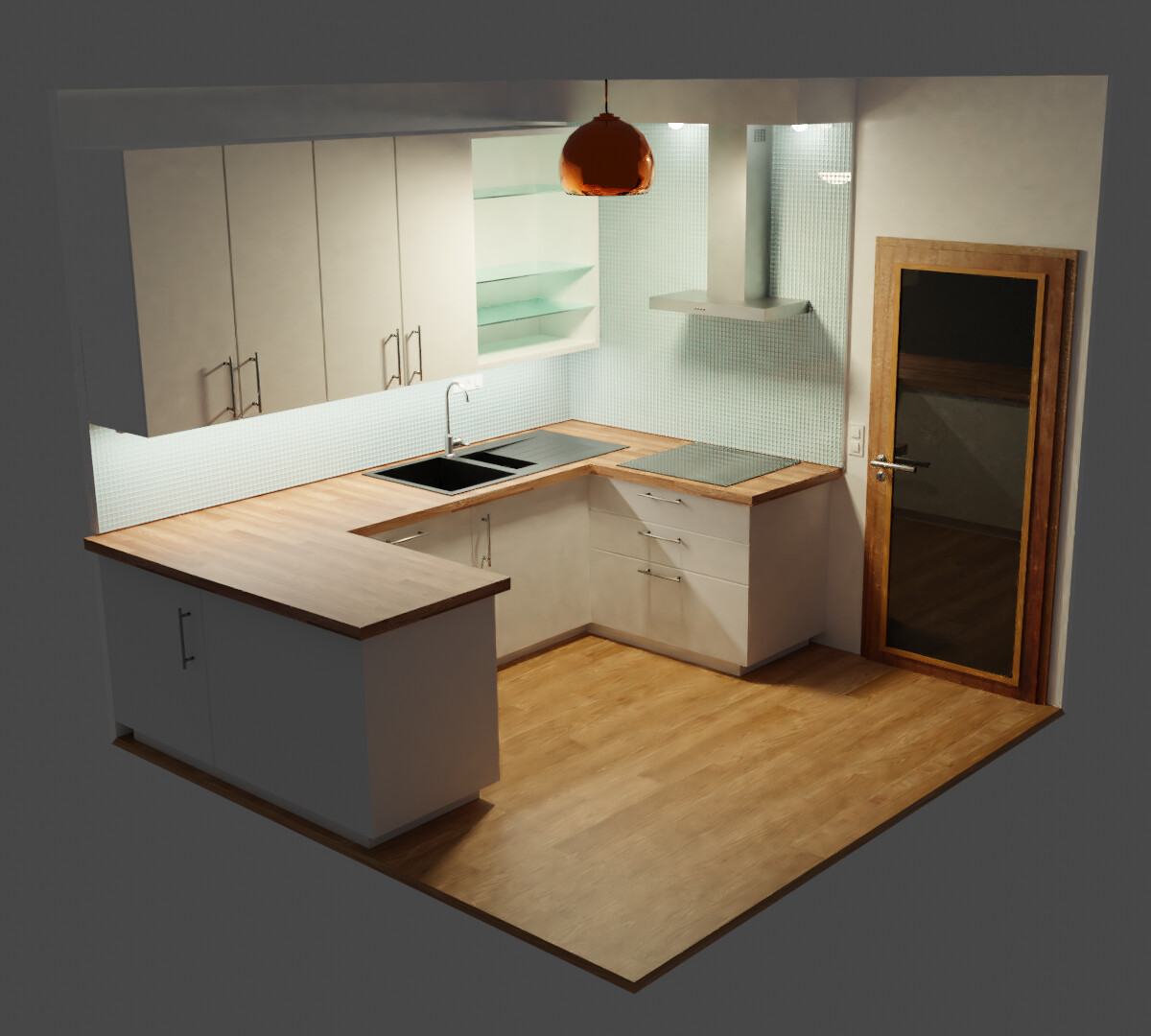 ArtStation - Realistic isometric kitchen