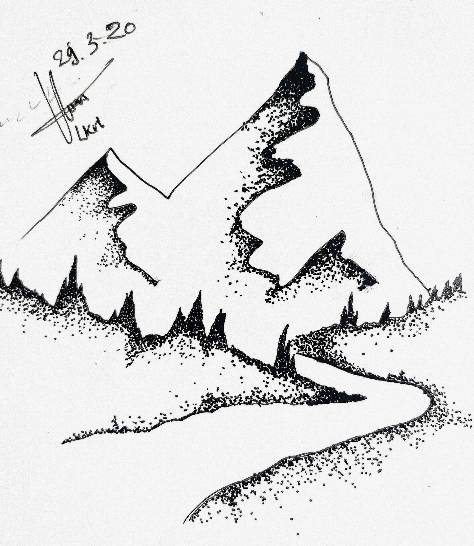 how to draw appalachian mountains