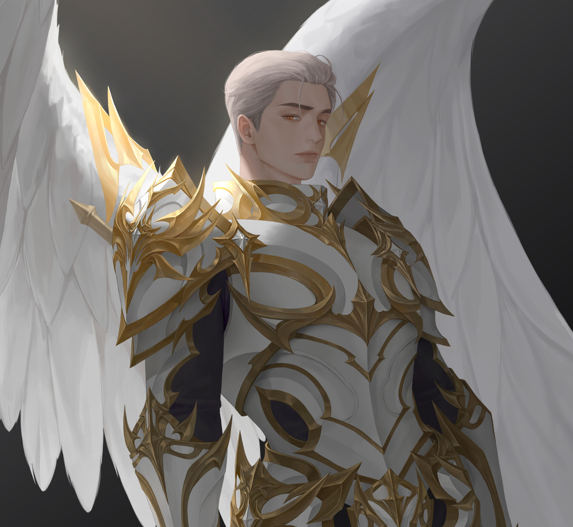 Anime Male Angel Armor