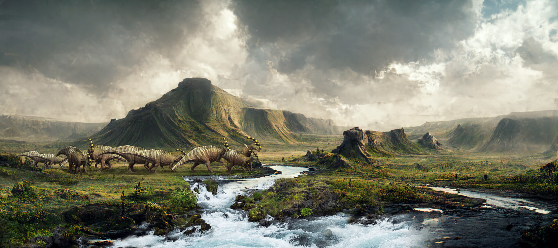 ArtStation - Parasaurolophus Migration - concept