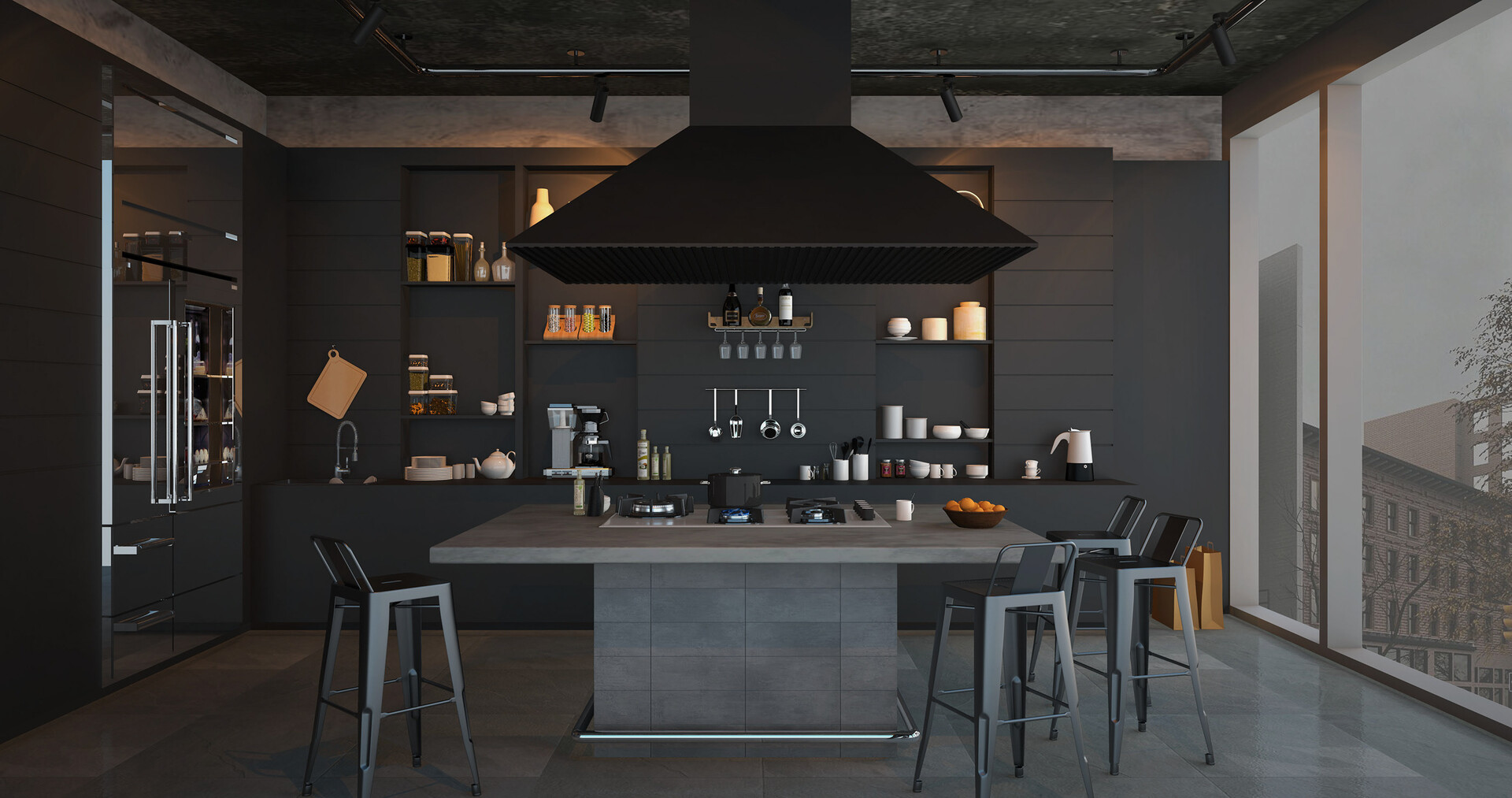 ArtStation - Gray kitchen Design
