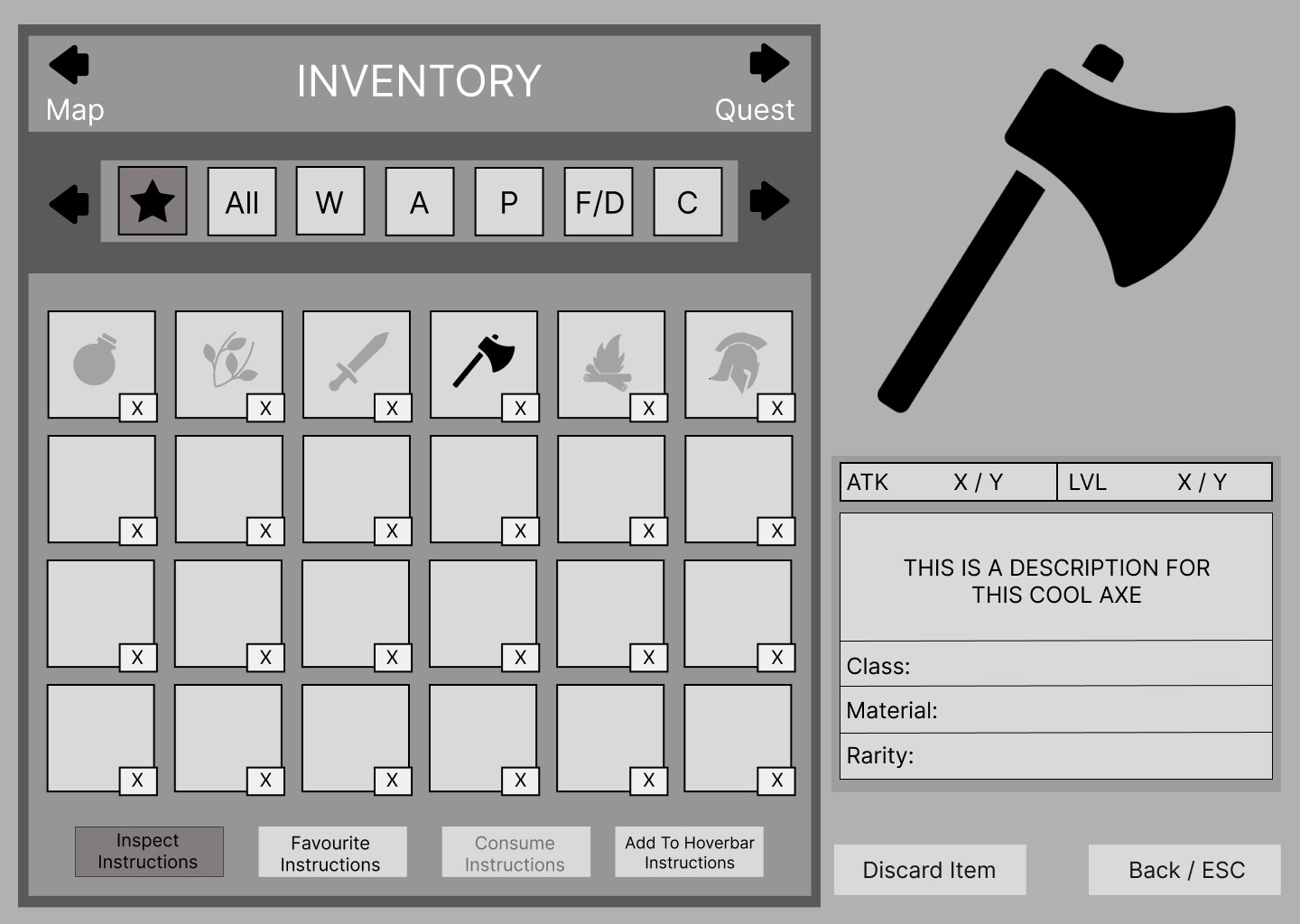 ArtStation - Figma Inventory Mockups for Desktop and Nintendo Switch