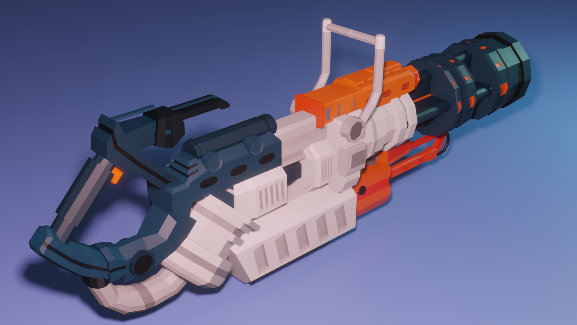 ArtStation - Low Poly Machine-Gun