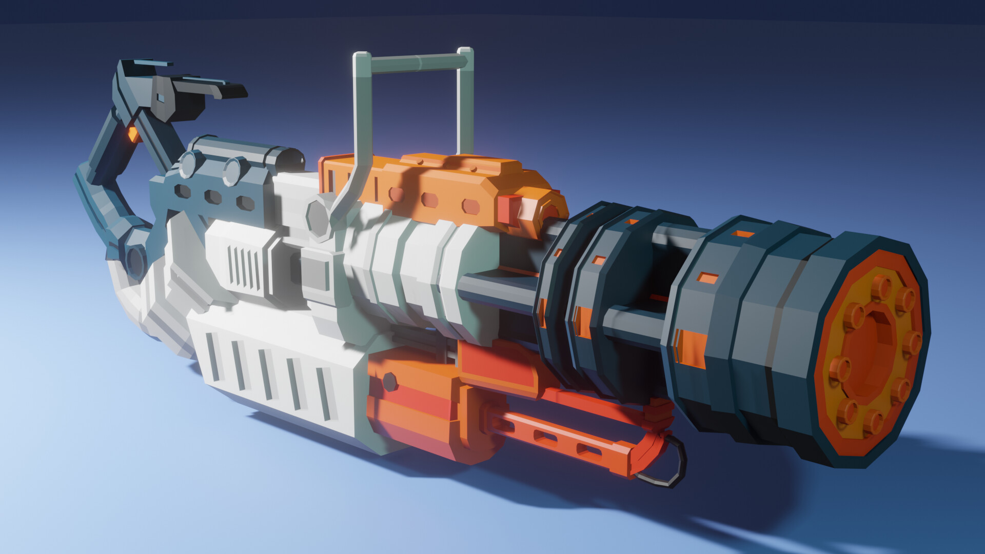 ArtStation - Low Poly Machine-Gun