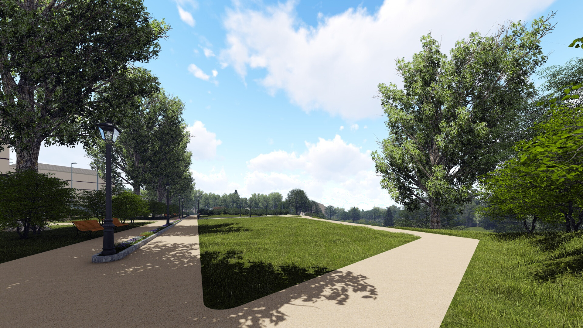 ArtStation - Suburban park concept