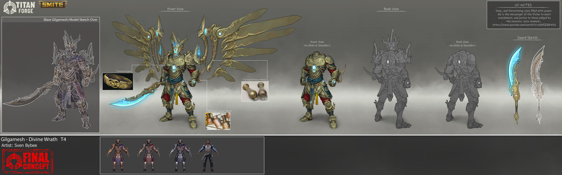 Sven Bybee - SMITE - Gilgamesh "Divine Wrath" Concept Art Design (Skin)