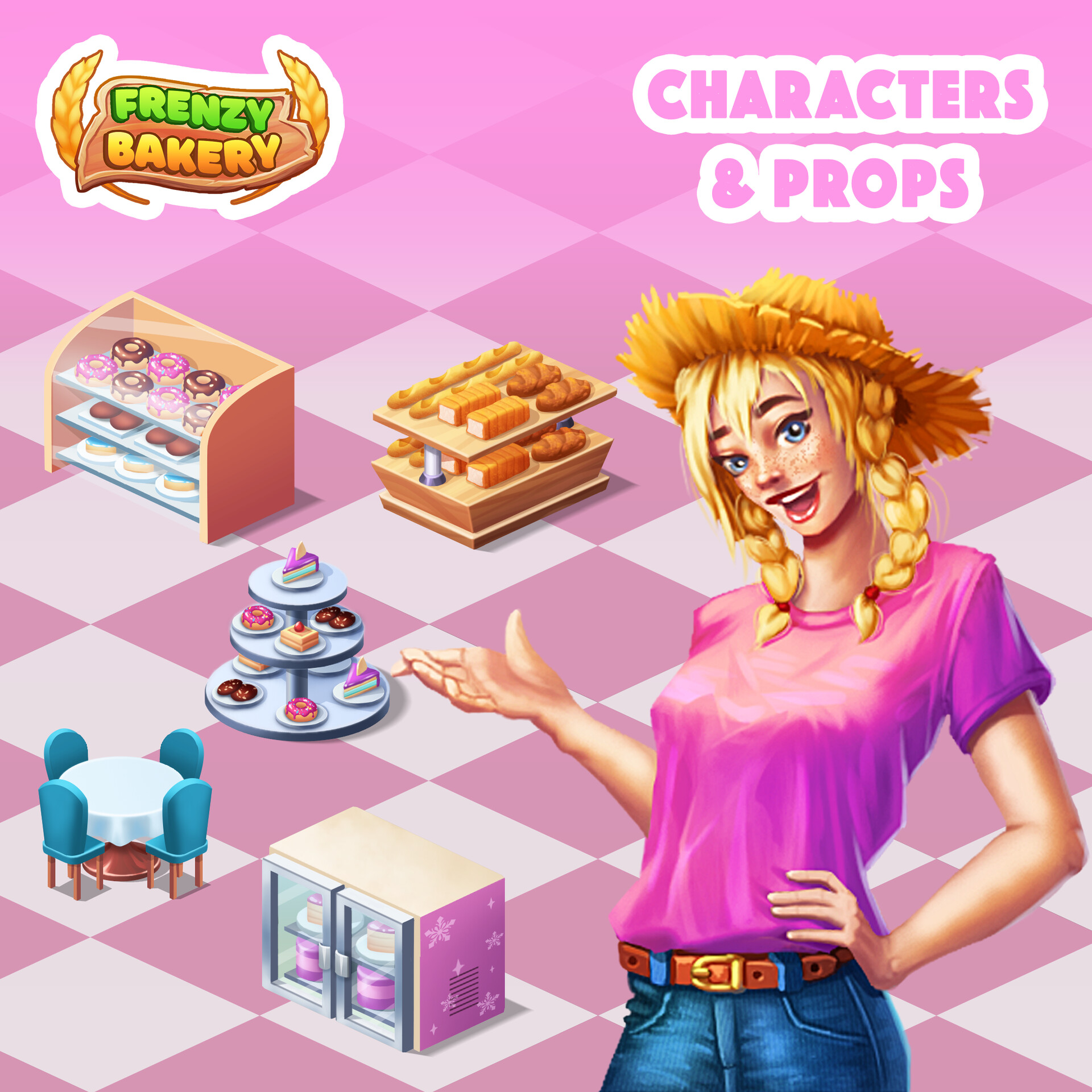 ArtStation - Frenzy Bakery Game - Part 2 - Characters & Props