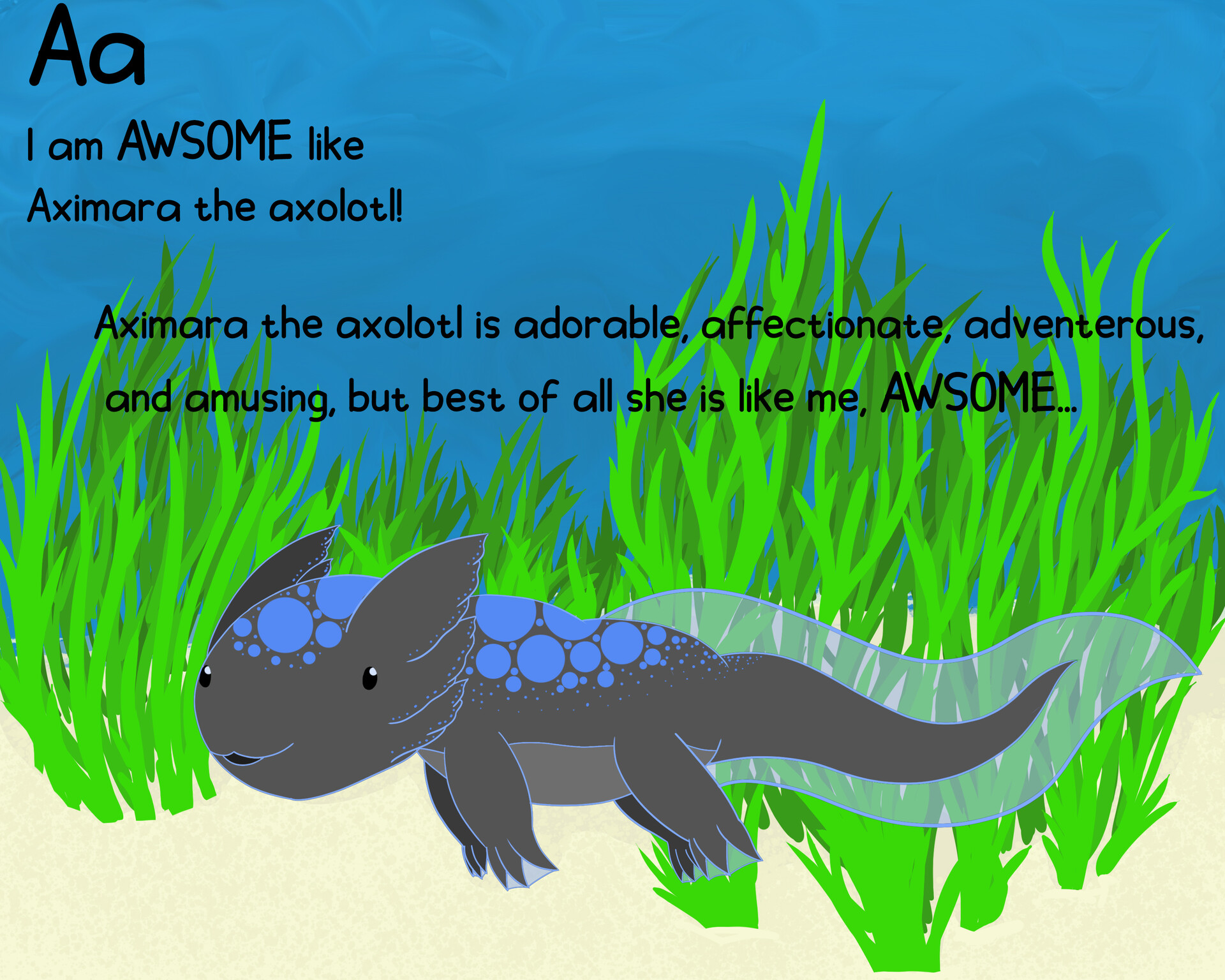 ArtStation - Childrens Book Axolotl