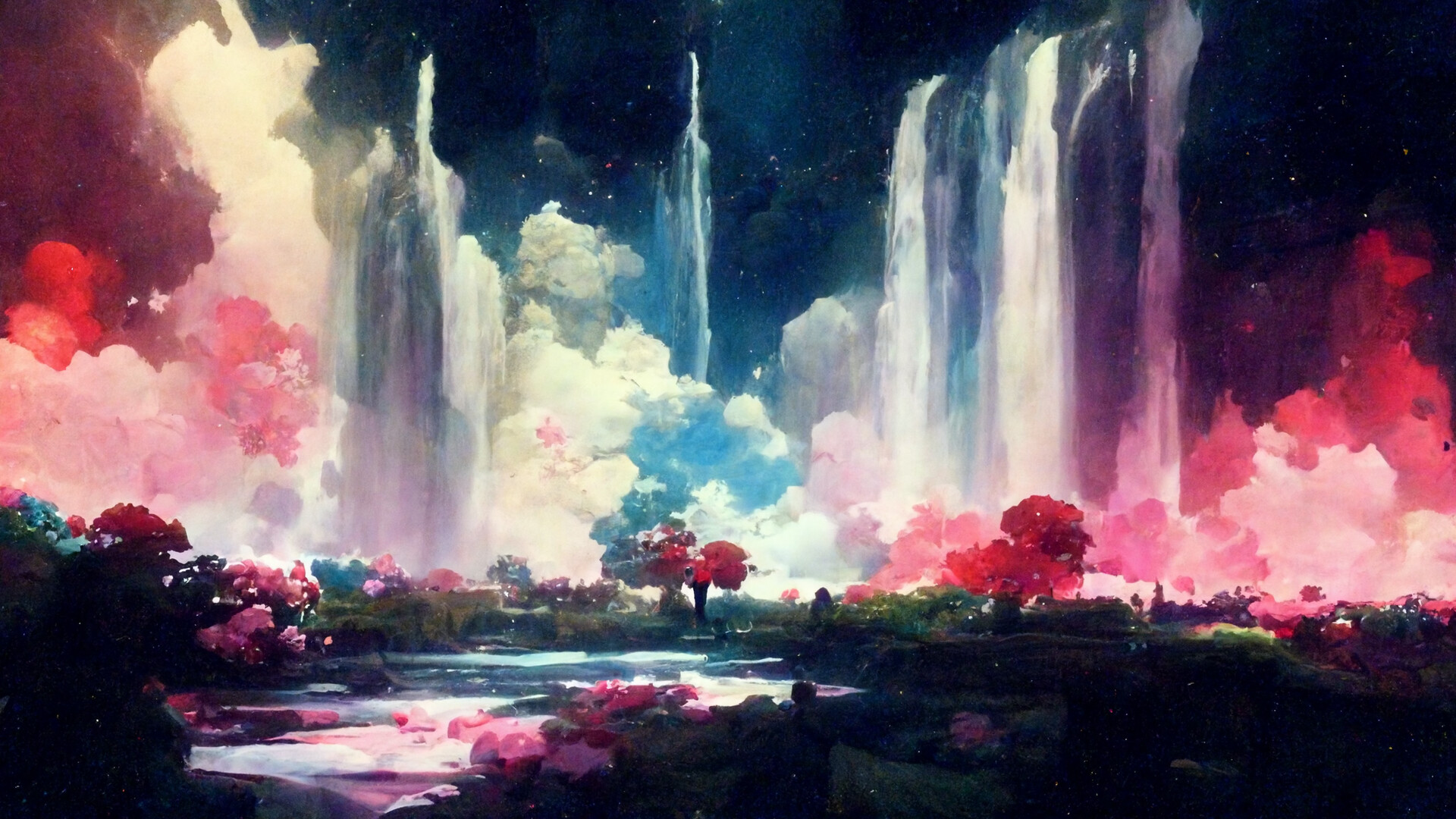 John Walther - Pocket Dimension Sakura Garden - Concept Art generated ...