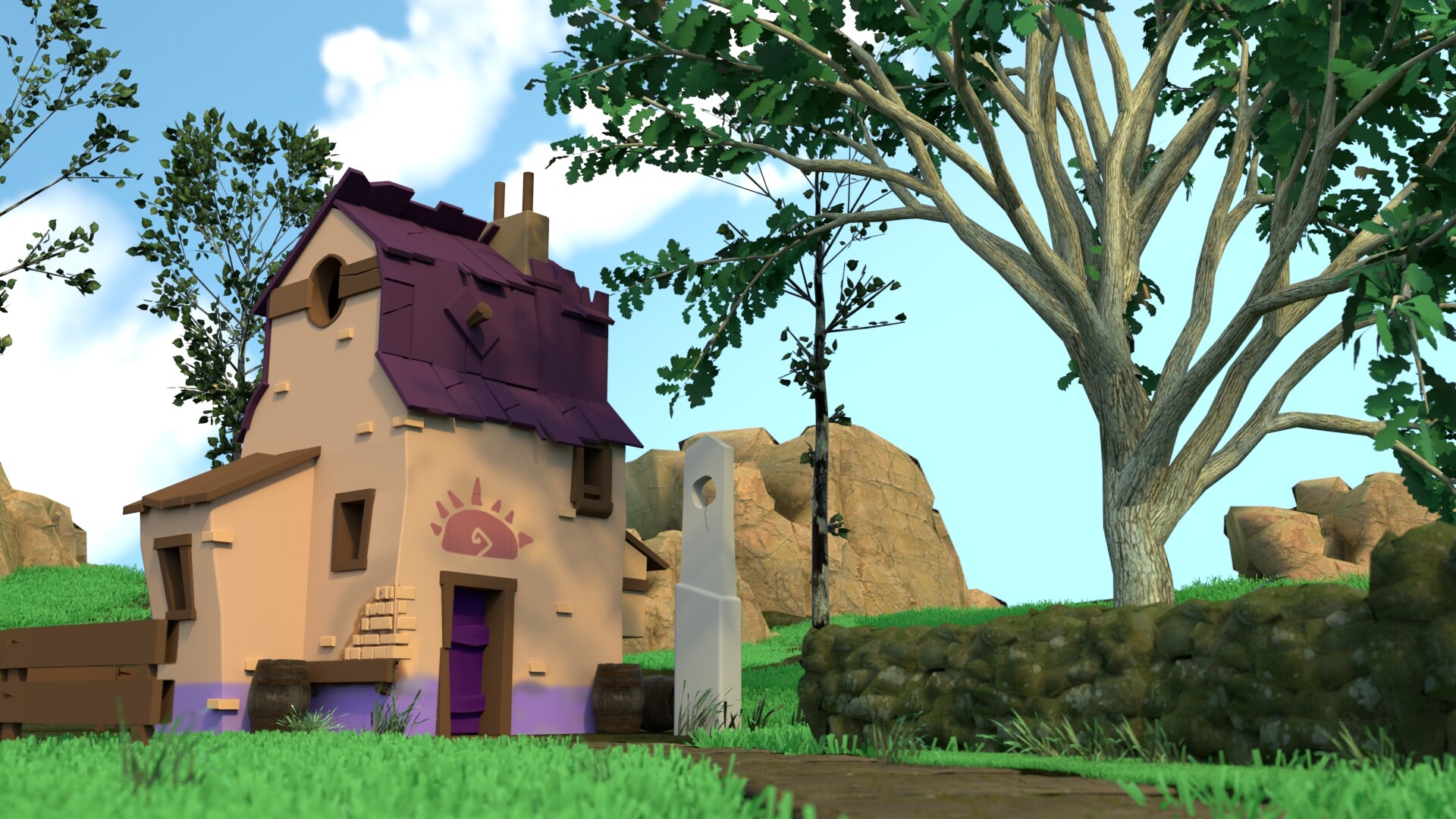 ArtStation - Stylised Village House