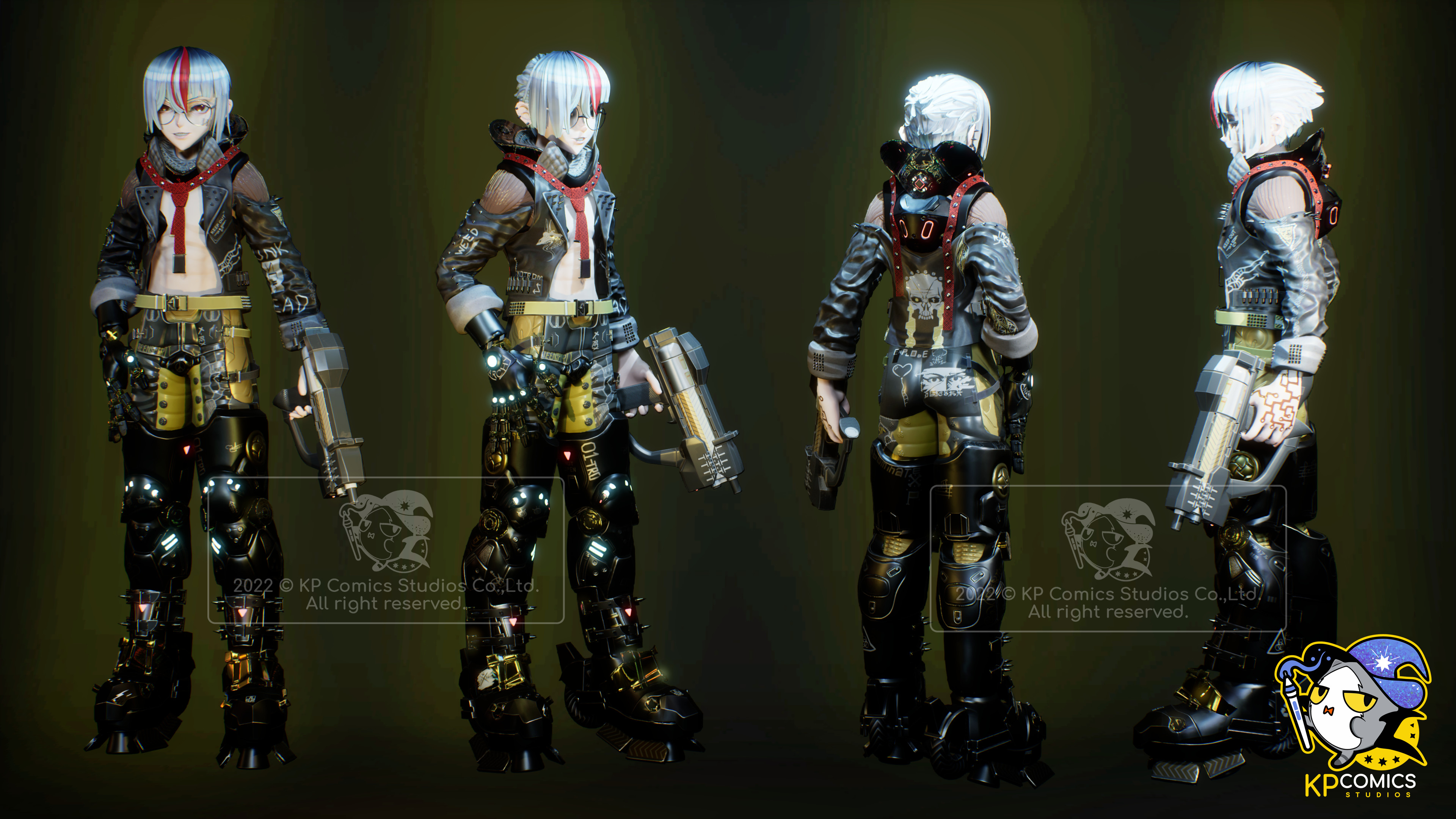 KP Comics Studios - Cyberpunk Boy 3D Model by KP Comics Studios