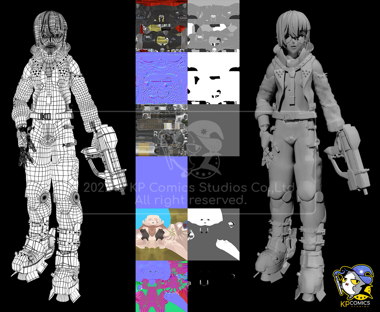 KP Comics Studios - Cyberpunk Boy 3D Model by KP Comics Studios