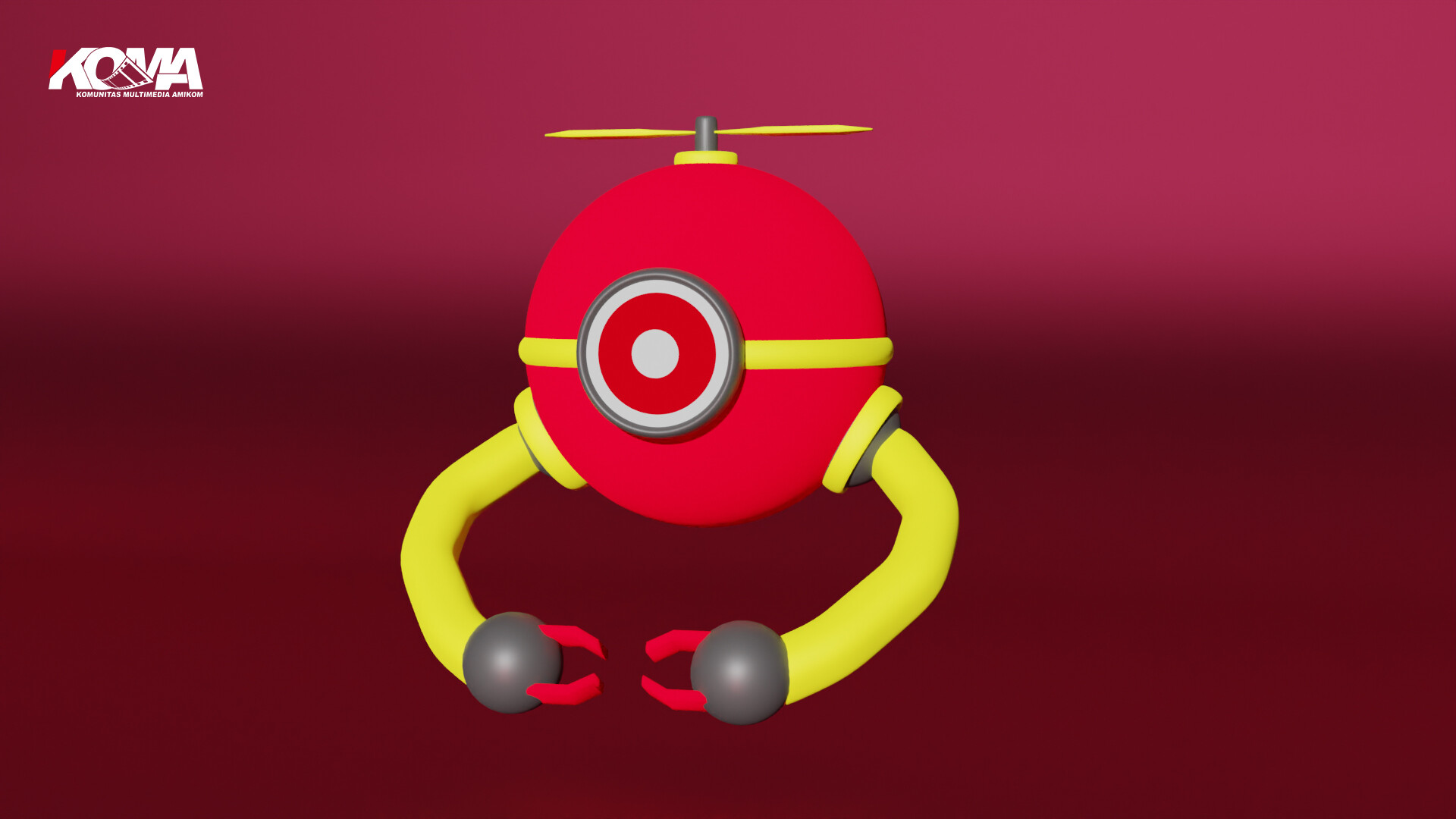 ArtStation - Red Robot Mini Drone (by: Reychandra Tristan Fahlevie)