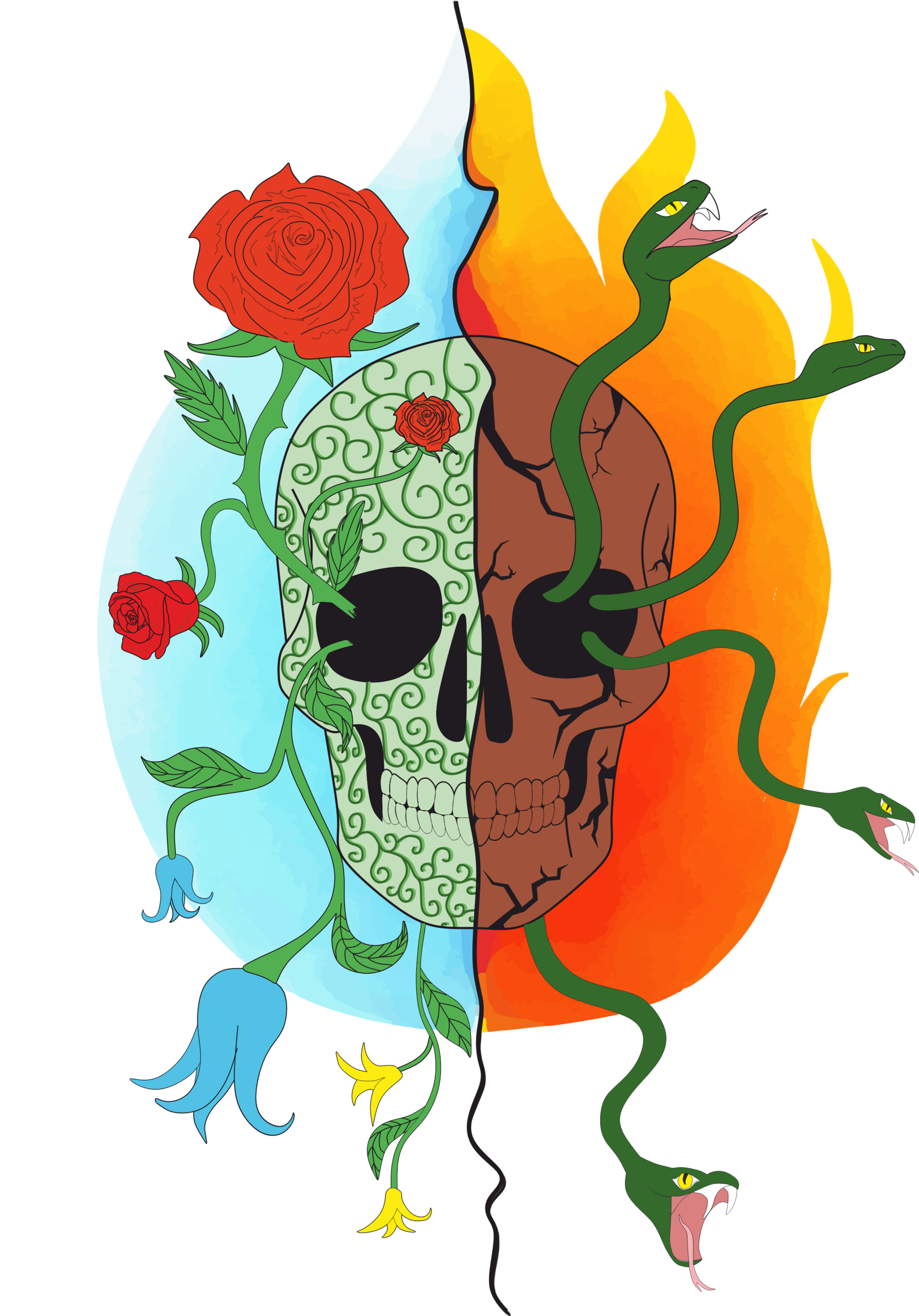 ArtStation - Peace/War skull