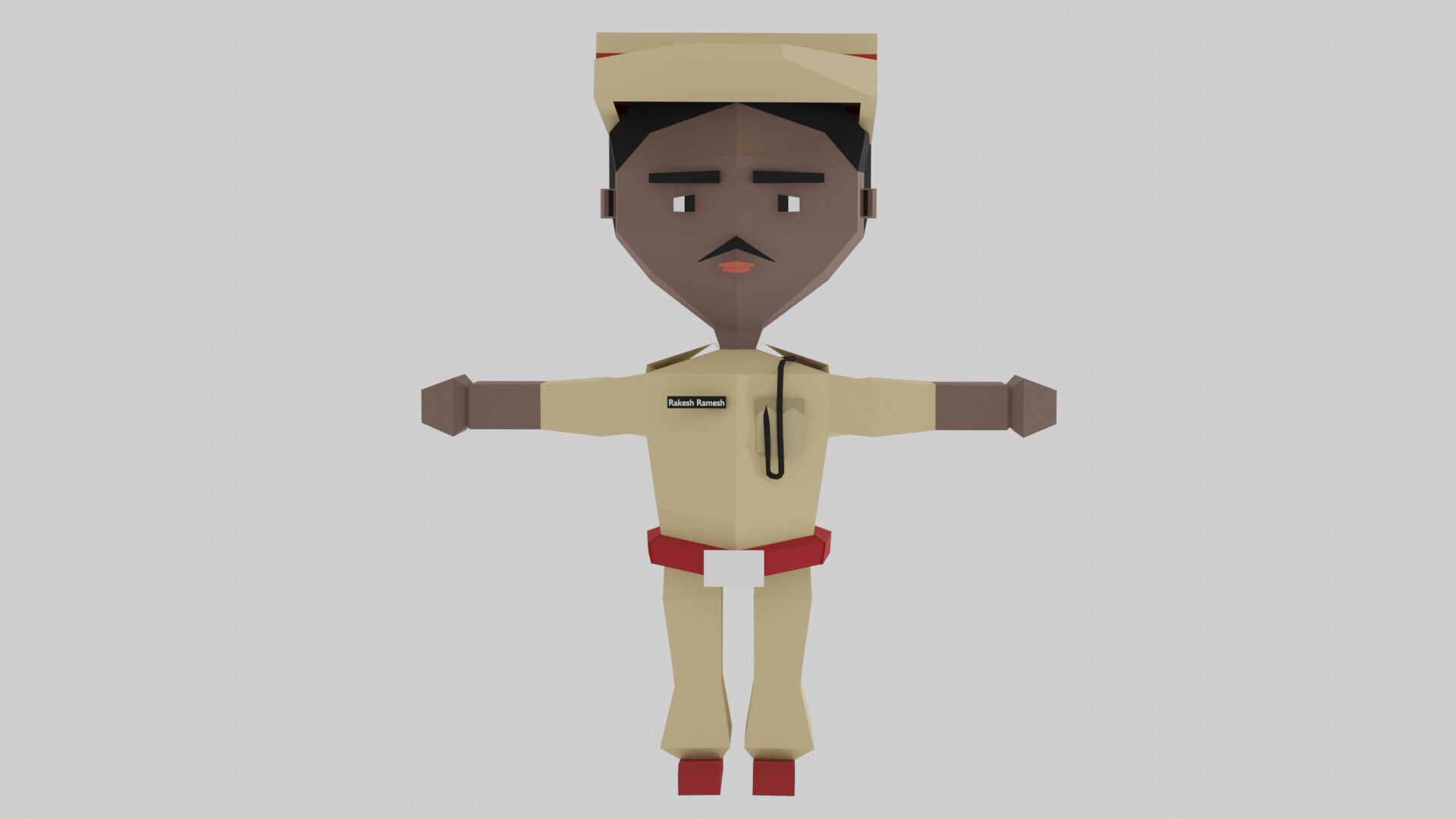 ArtStation - Low poly Indian cop